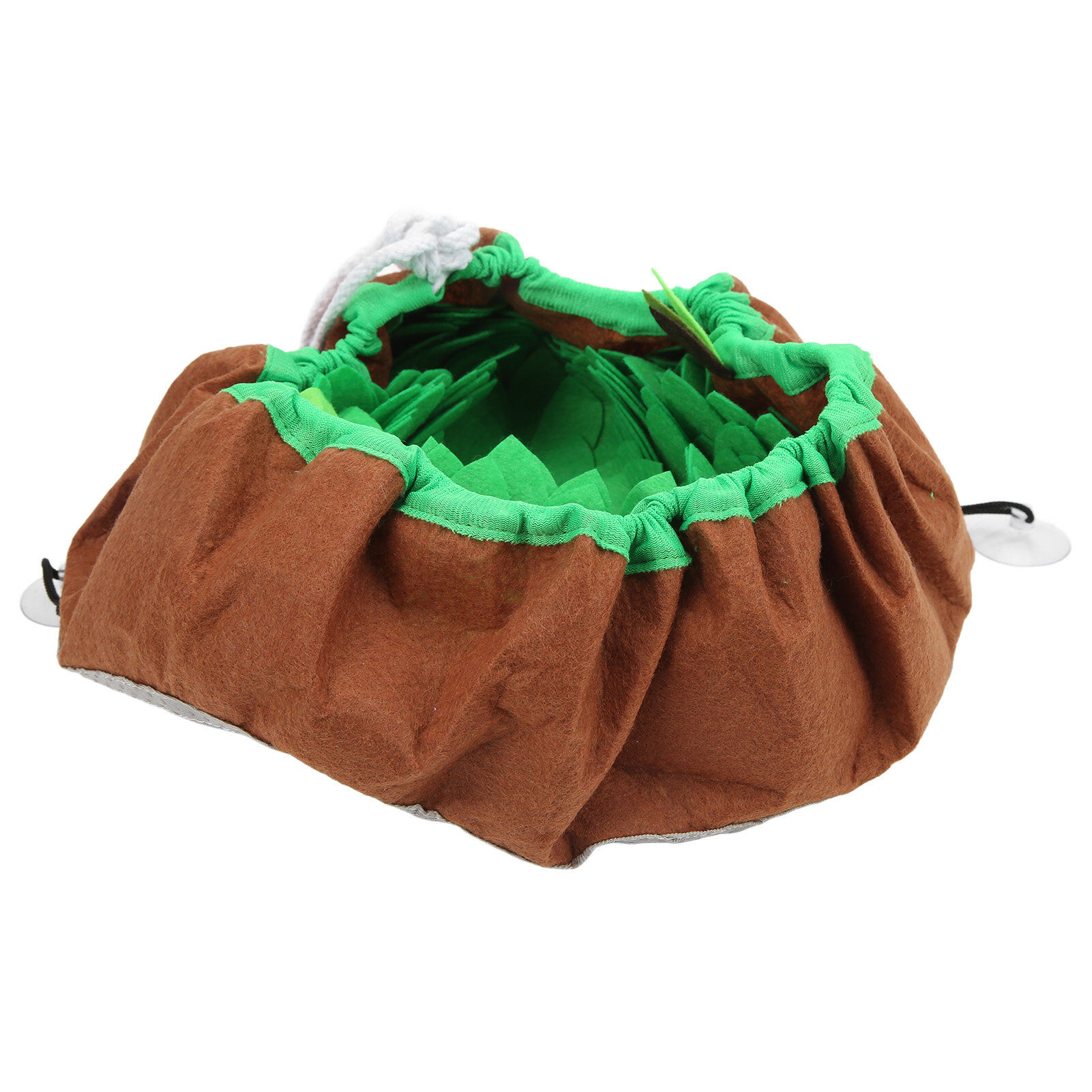 Интерактивная регулируемая миска для кормления собак, предотвращающая скольжение и скуку, для щенков и кошек. Коричневый цвет.