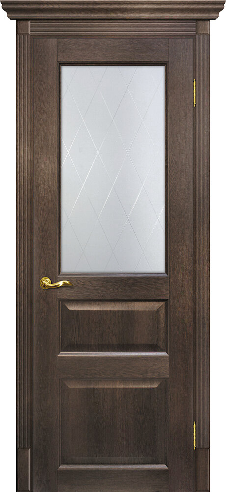 Дверь Мариам Тоскана-2 nanotex фреско до стекло сатинат контурный полимер рисунок Ромб 200*80