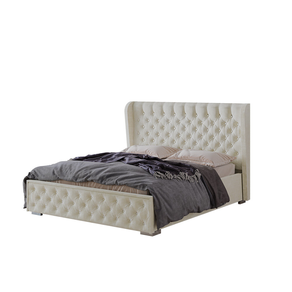 Кровать с реечным настилом Франческа КР-16 160х200, Крем