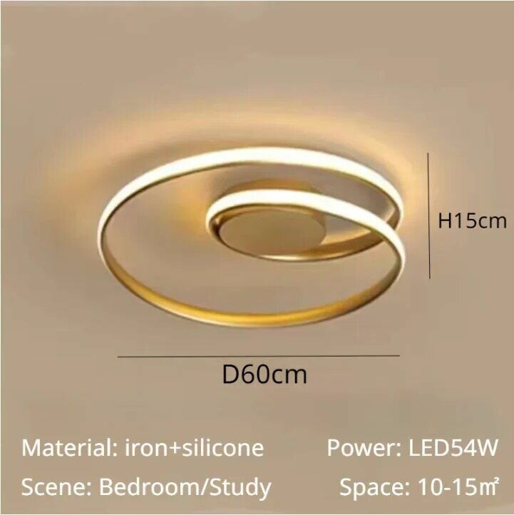 Потолочный Светильник С Фигурными Кругами В Стиле Современного Минимализма, Изготовленный Из Железа И Силикона. -hz