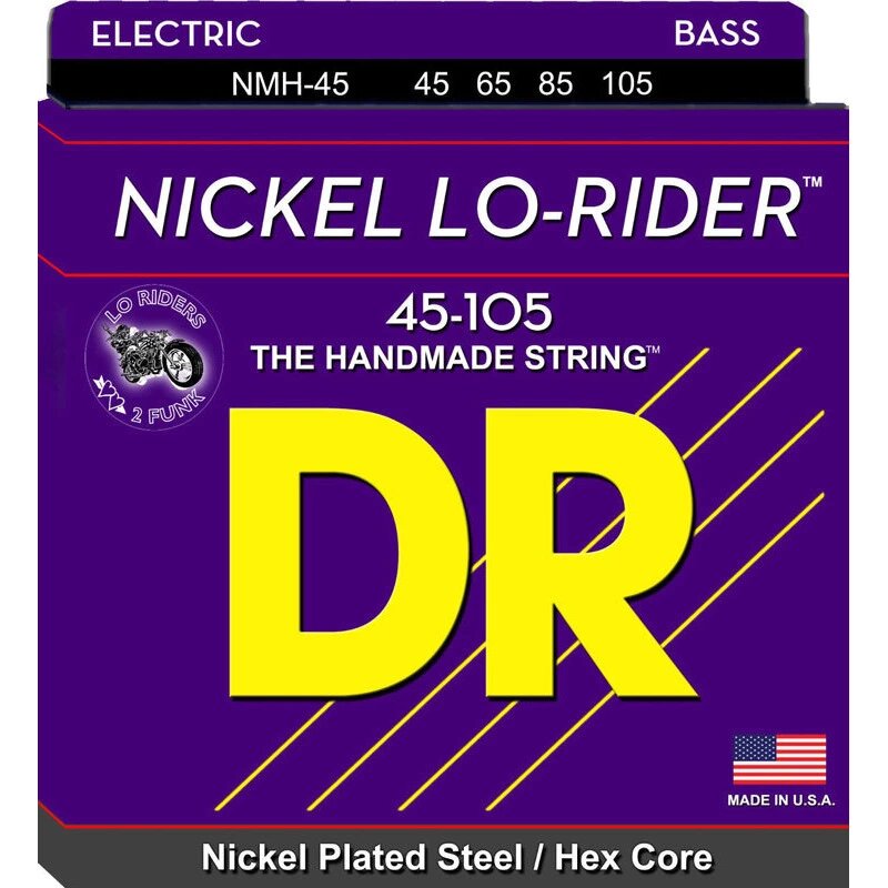 Струны для бас-гитары DR String NMH-45 NICKEL LO-RIDER