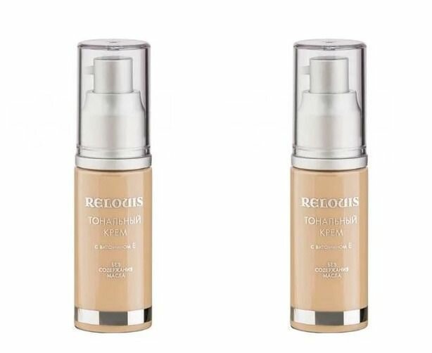 Relouis Тональный крем для лица с витамином Е, тон 43 песочный, 30 мл - 2 шт