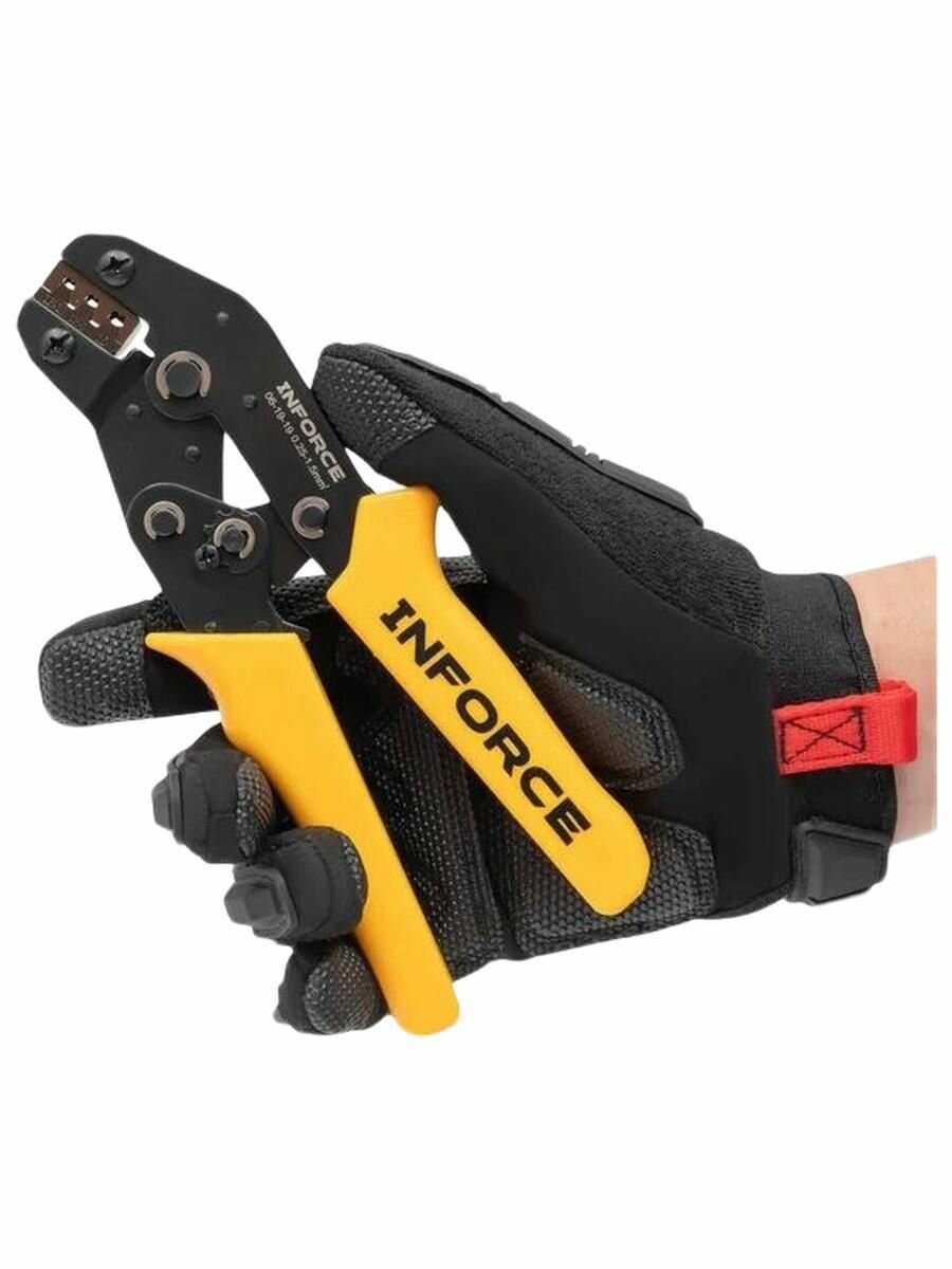 Обжимные пресс-клещи кримпер для обжима проводов с набором матриц 1-2,5 мм2 Inforce