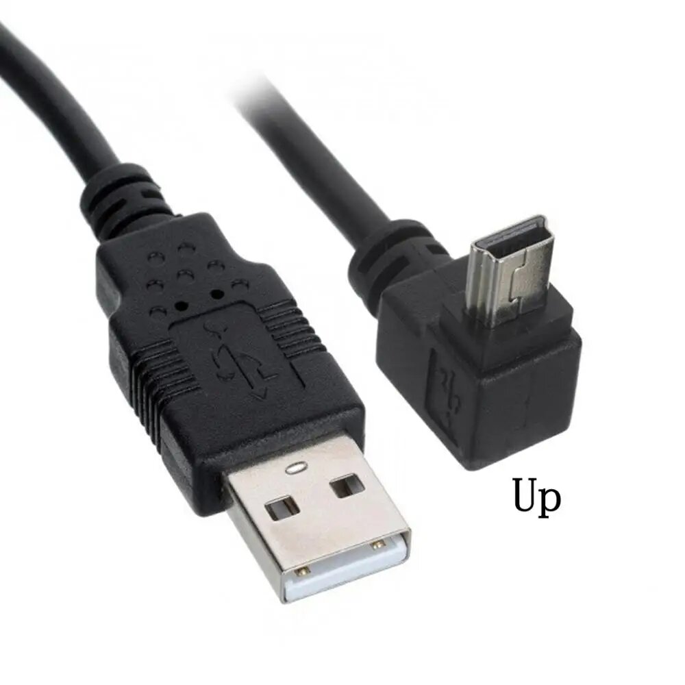 UXG Кабель USB A Male - Mini USB B 5Pin 90 градусов 25cm, UP
