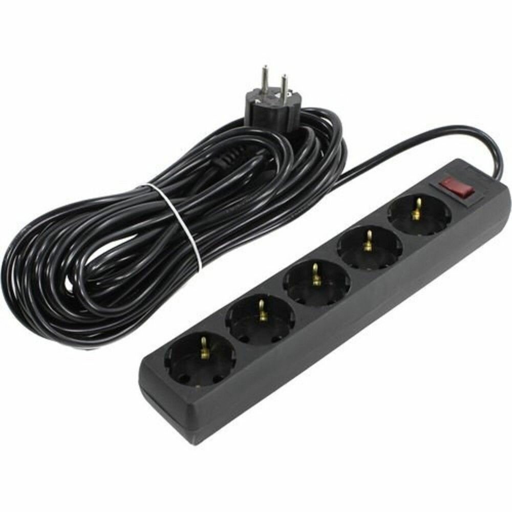EXEGATE Сетевой фильтр EX279181RUS Сетевой фильтр SP - 5 - 10B 5 розеток, 10м, евровилка, черный