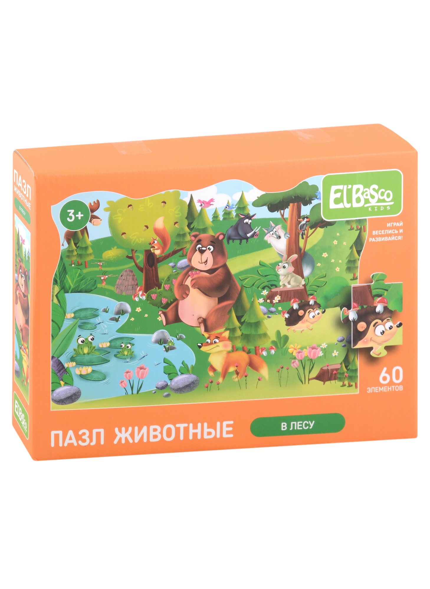 Пазл «В лесу» 60 элементов, El’Basco Kids