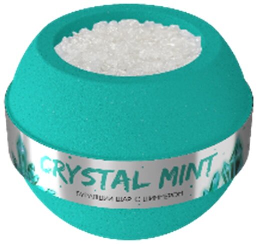Бомбочка для ванны FABRIK "Crystal Mint", бурлящий шарик, 210 г
