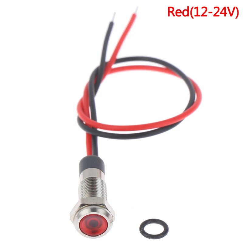 Светодиодный индикатор 6 мм, красный, 12-24V
