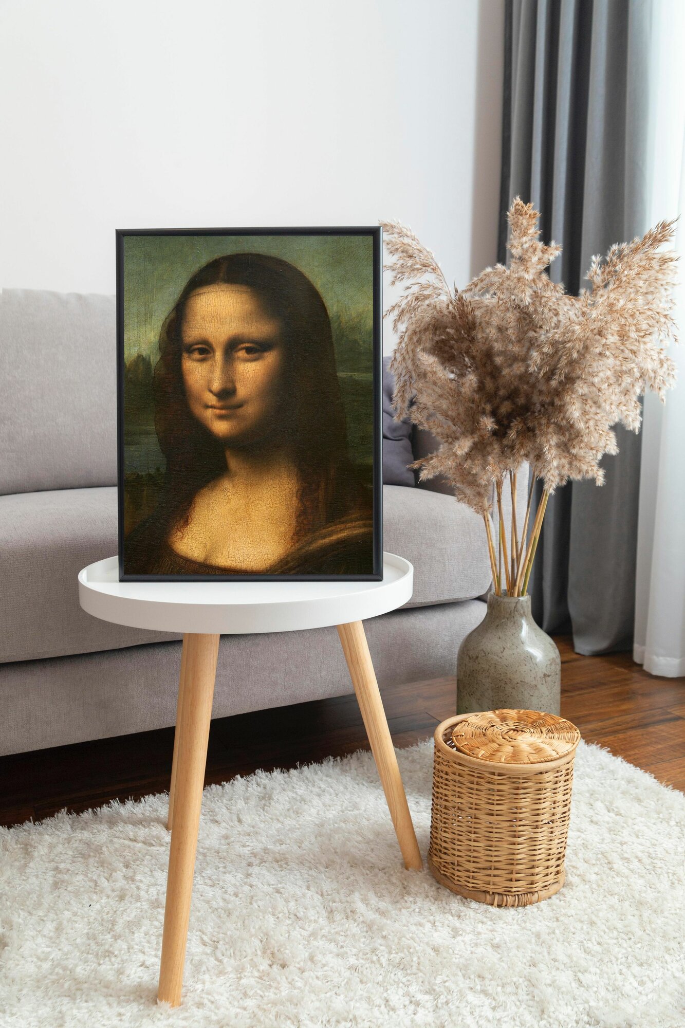 Постер Мона Лиза в Стеклянной Рамке