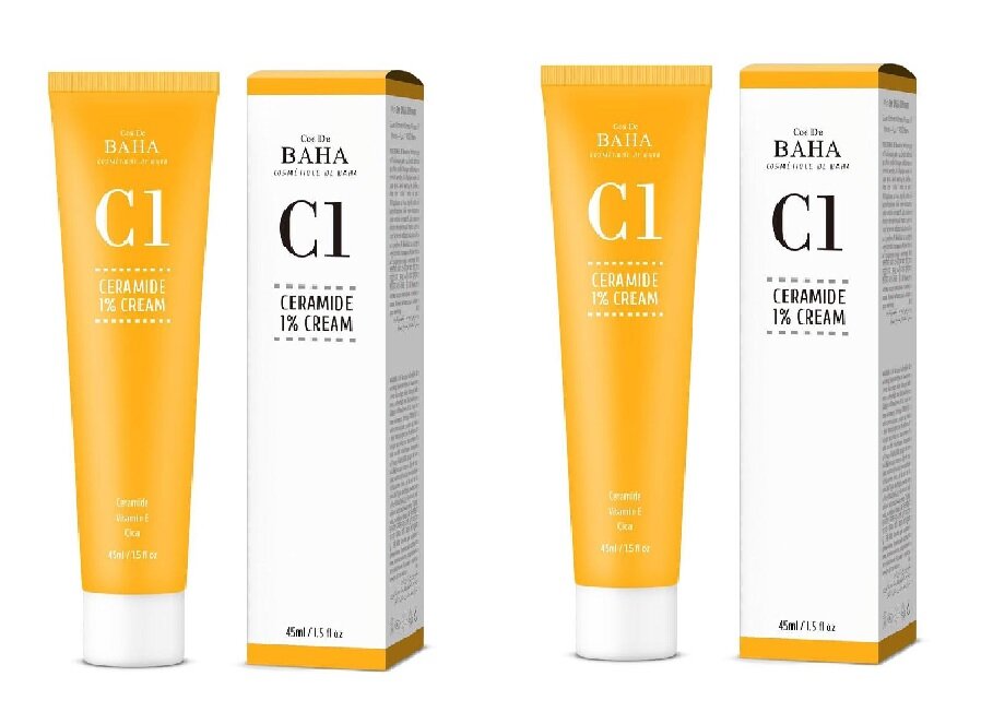 Крем-гель Cos de bana для лица C1 Ceramide Gel Cream (C1), с керамидами ,45 мл, 2 шт