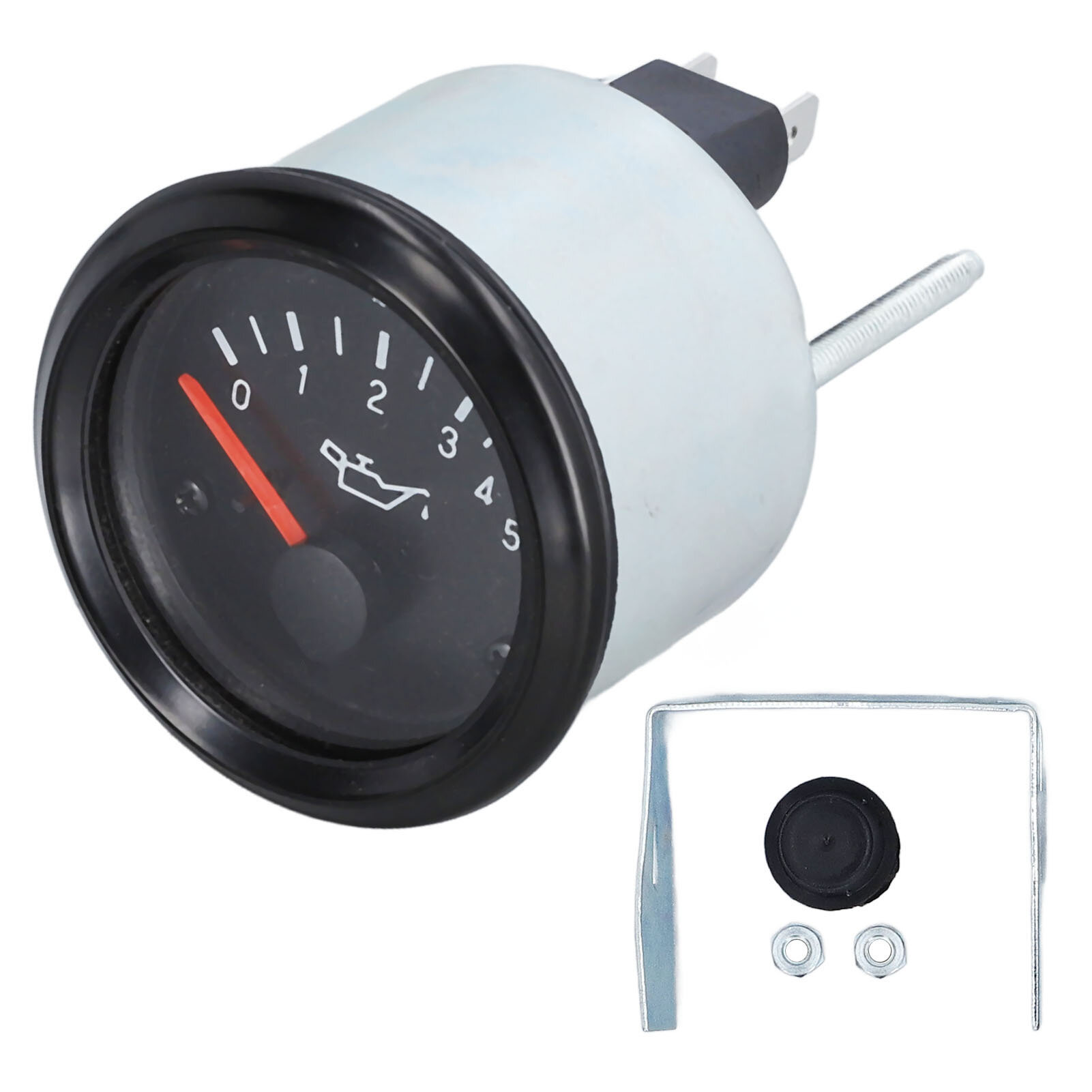 Манометр для измерения давления масла 0-5 бар, 52 мм, светодиодная подсветка, водонепроницаемый, для измерения давления топлива в двигателе, 12 В, 350-030-003