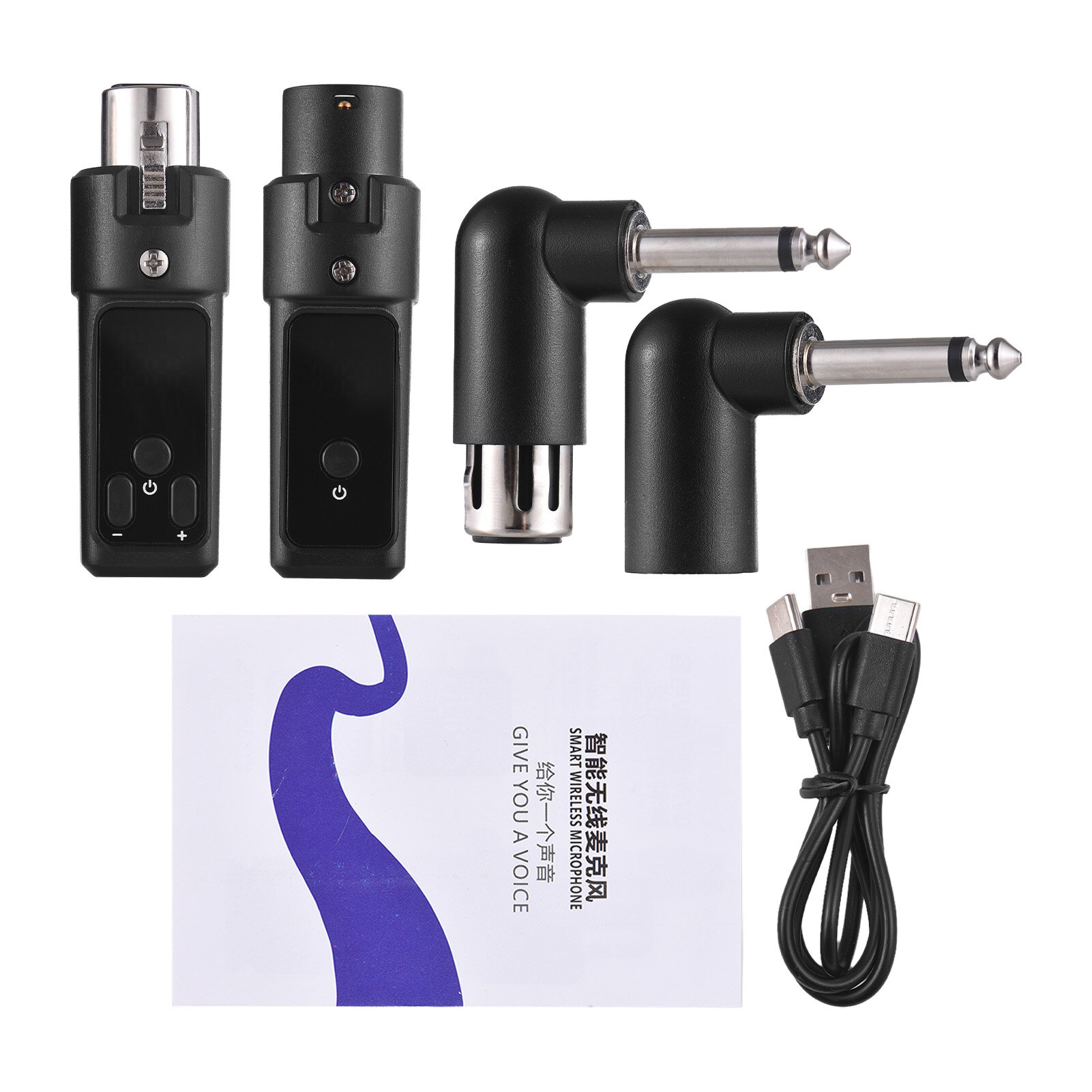 Микрофон 2,4G Беспроводной передатчик и приемник Xlr Перезаряжаемая беспроводная микрофонная система для конденсаторных микрофонов 48 В Аудиомикшер Электрогитара Басовый динамик Беспроводные микрофонные передатчики Приемники