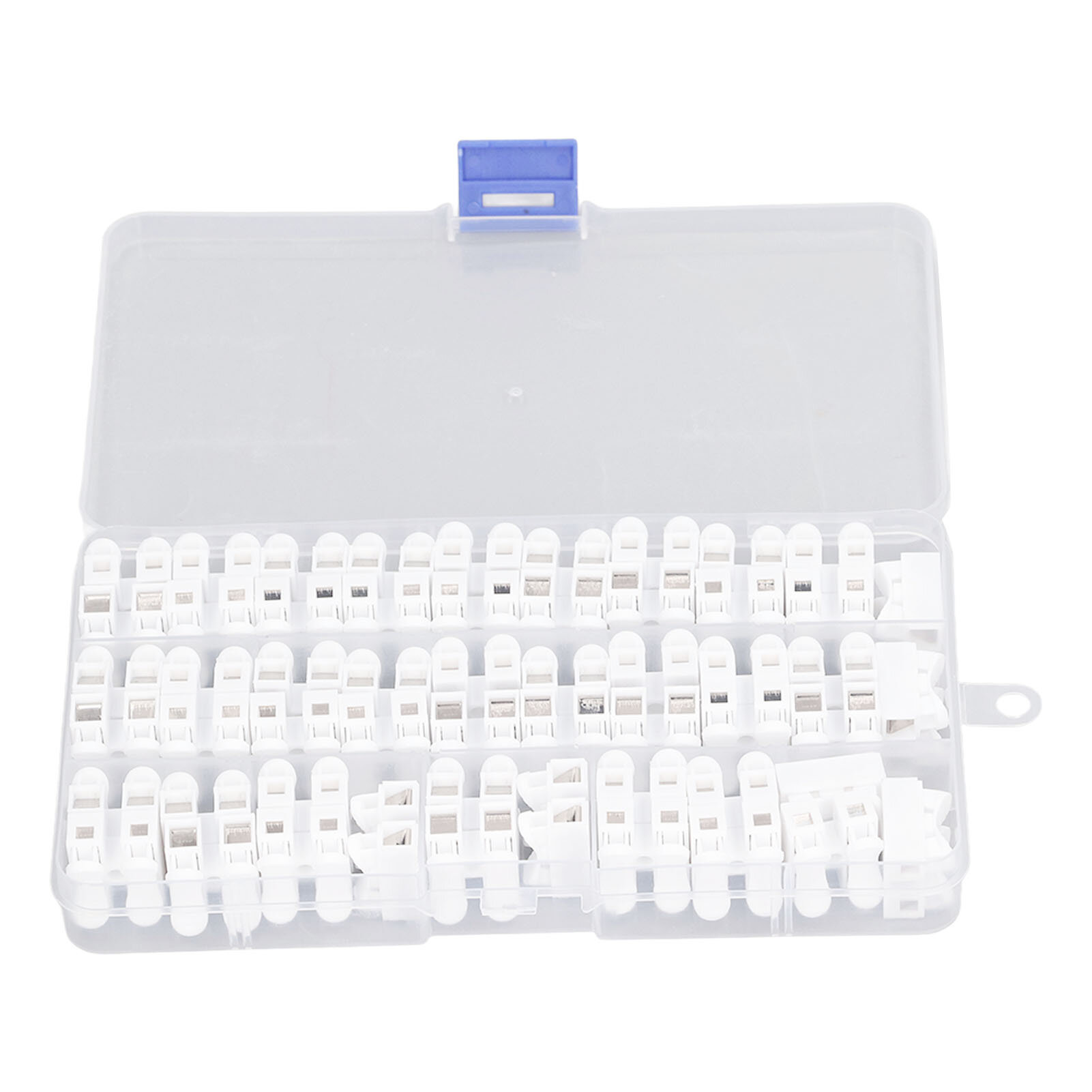 55 шт, быстрый разъем для проводов, 2-контактный, пружинный зажим, огнестойкий соединитель для проводки, 250 В, 2 А