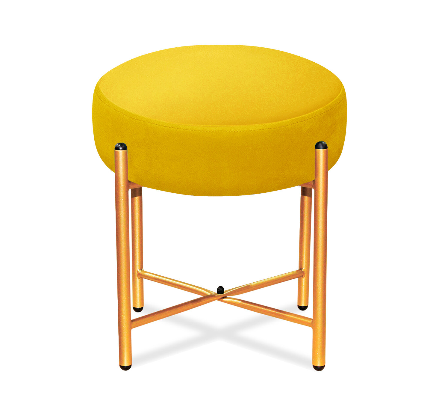 Банкетка Sheffilton SHT-B4 желтый/золото Размеры: Высота 400мм Глубина 410мм Ширина 410мм