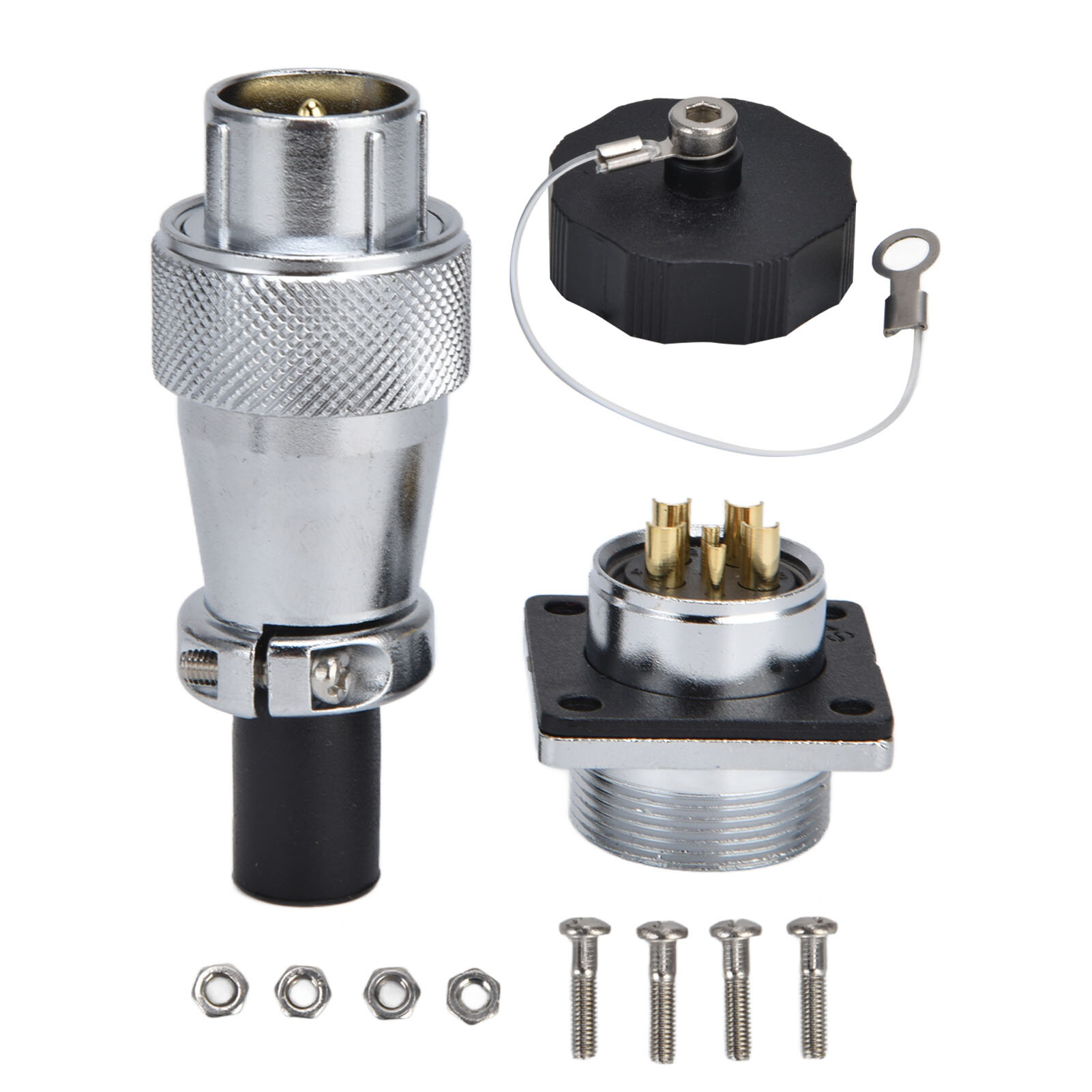 6-контактный авиационный разъем из цинкового сплава, водонепроницаемый, WS20, авиационная вилка и розетка, переменный ток 500 В