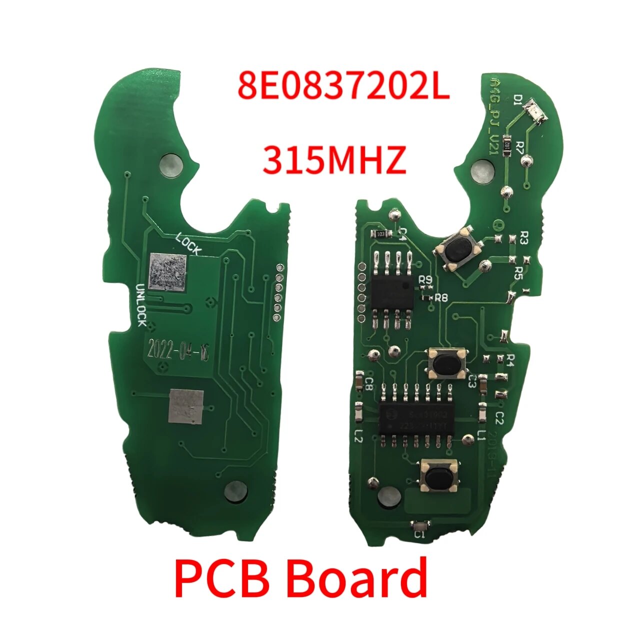 Дистанционный ключ от 315/433 МГц для Audi Q7 B7 Q3 A3 TT A2 A8 A6 A6L A4 S5 C5 C6 B6 A4L A5 Q5 S RS S1 8X0837220D 8P0837220D ID48 Чип PCB-8E0837220L