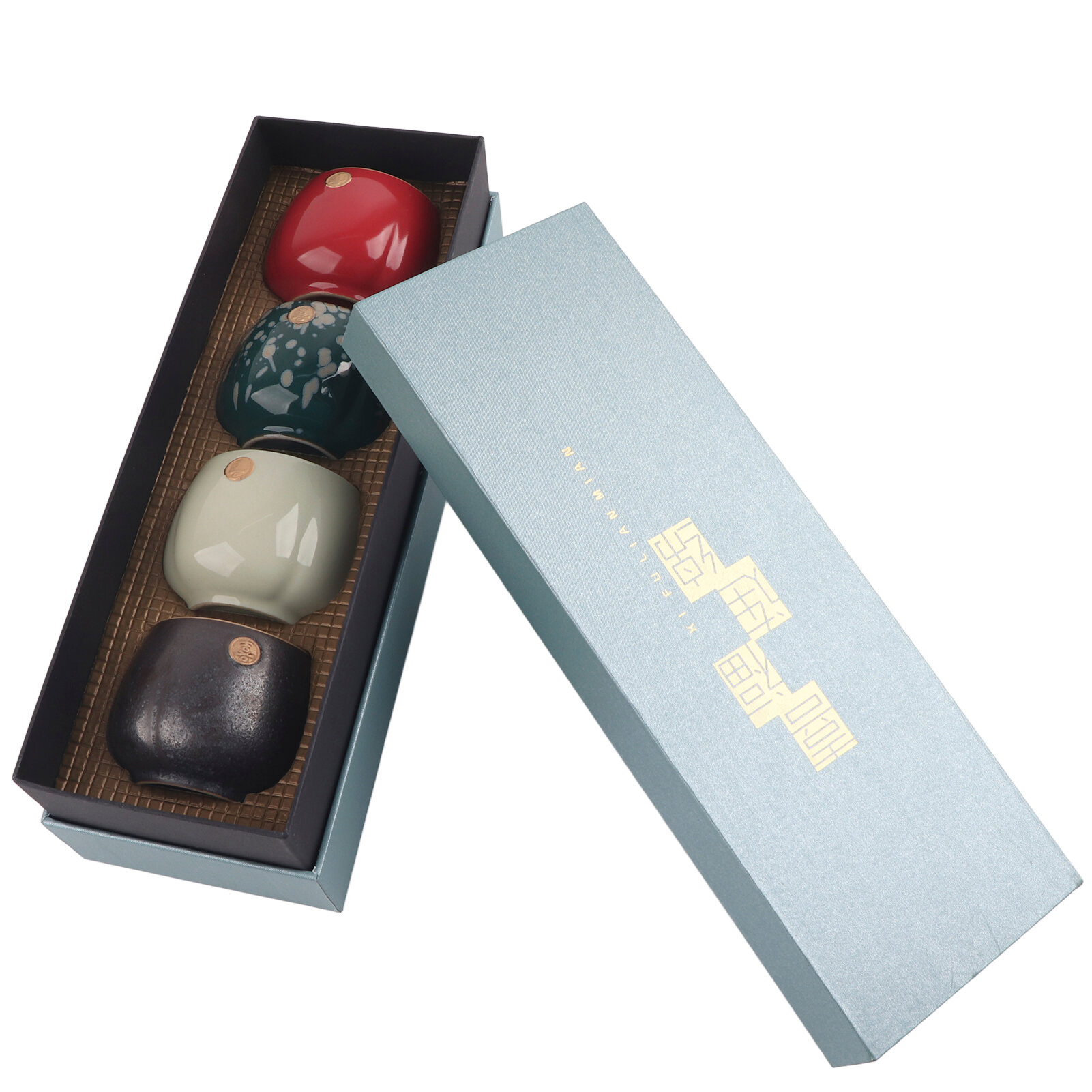 4pcs retro kiln запеченные чайные чаше