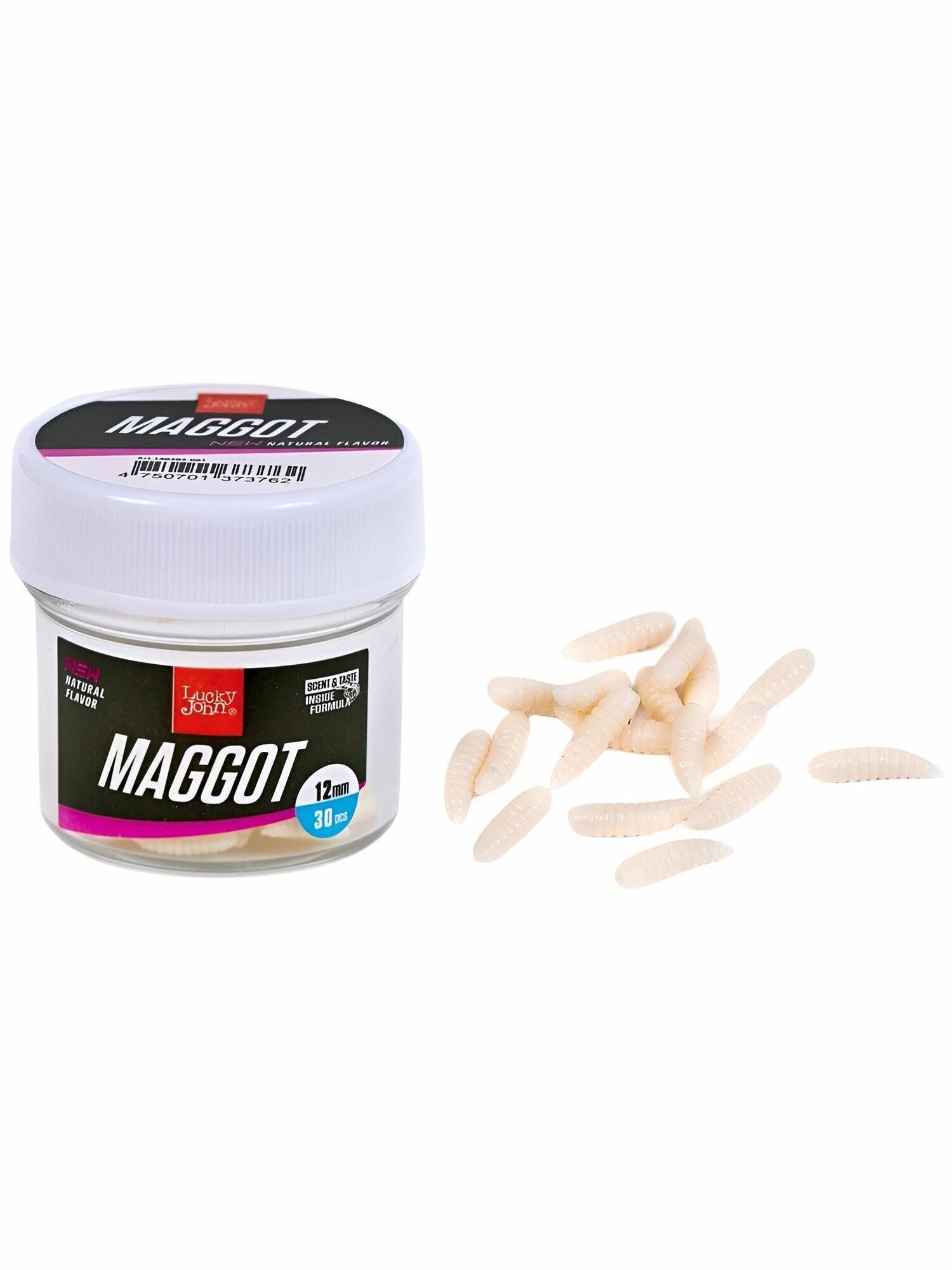 Насадки искусственные съедобные LJ Pro Series MAGGOT опарыш 12мм 30шт.