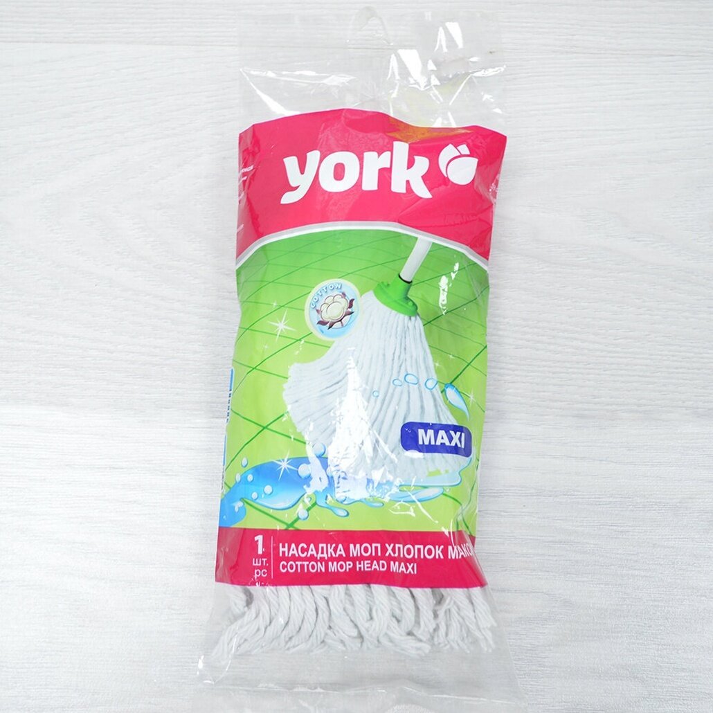 Насадка для уборки York «Макси» хлопок 1 шт, прочная, мягкая, легко чистится