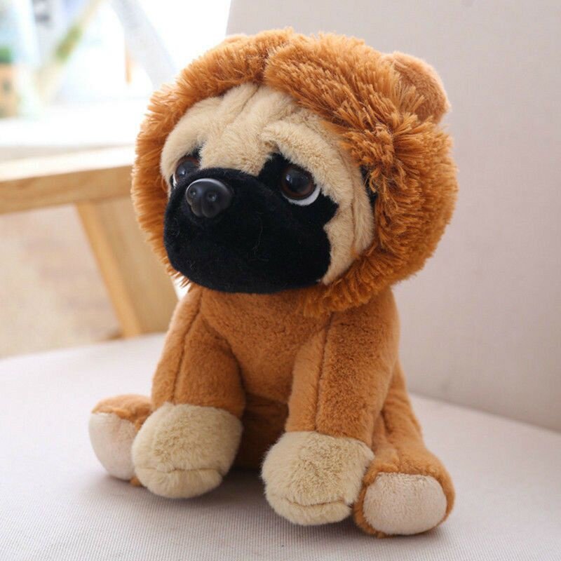Cozy and adorable large plush toys pug dog in seven fun styles, 8 дюймов