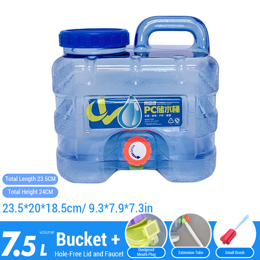 Походное ведро для воды, большой кувшин для воды, контейнер для хранения воды с краном.