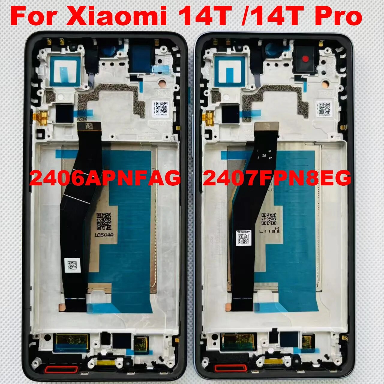 6,67 "Оригинальный AMOLED для Xiaomi 14T mi14T 2406APNFAG 15T ЖК-дисплей для Xiaomi 14T Pro 2407FPN8EG ЖК-дисплей с сенсорным дигитайзером в сборе 14T Black W Frame