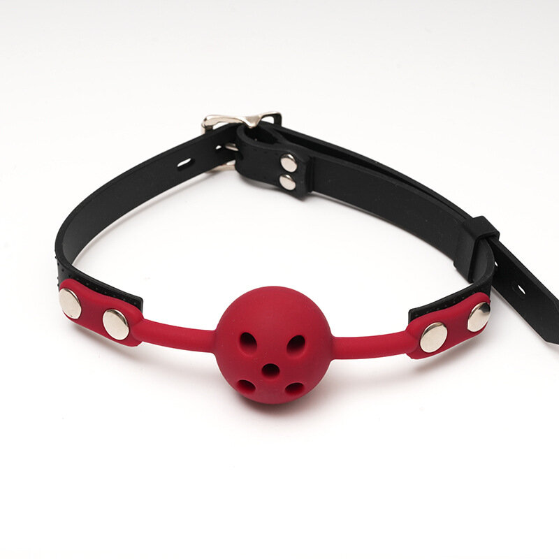 Силиконовый шарик-кляп с пятью отверстиями для слюны для женщин, секс-игрушки SM для пар, обучение, наказание, принадлежности для взрослых