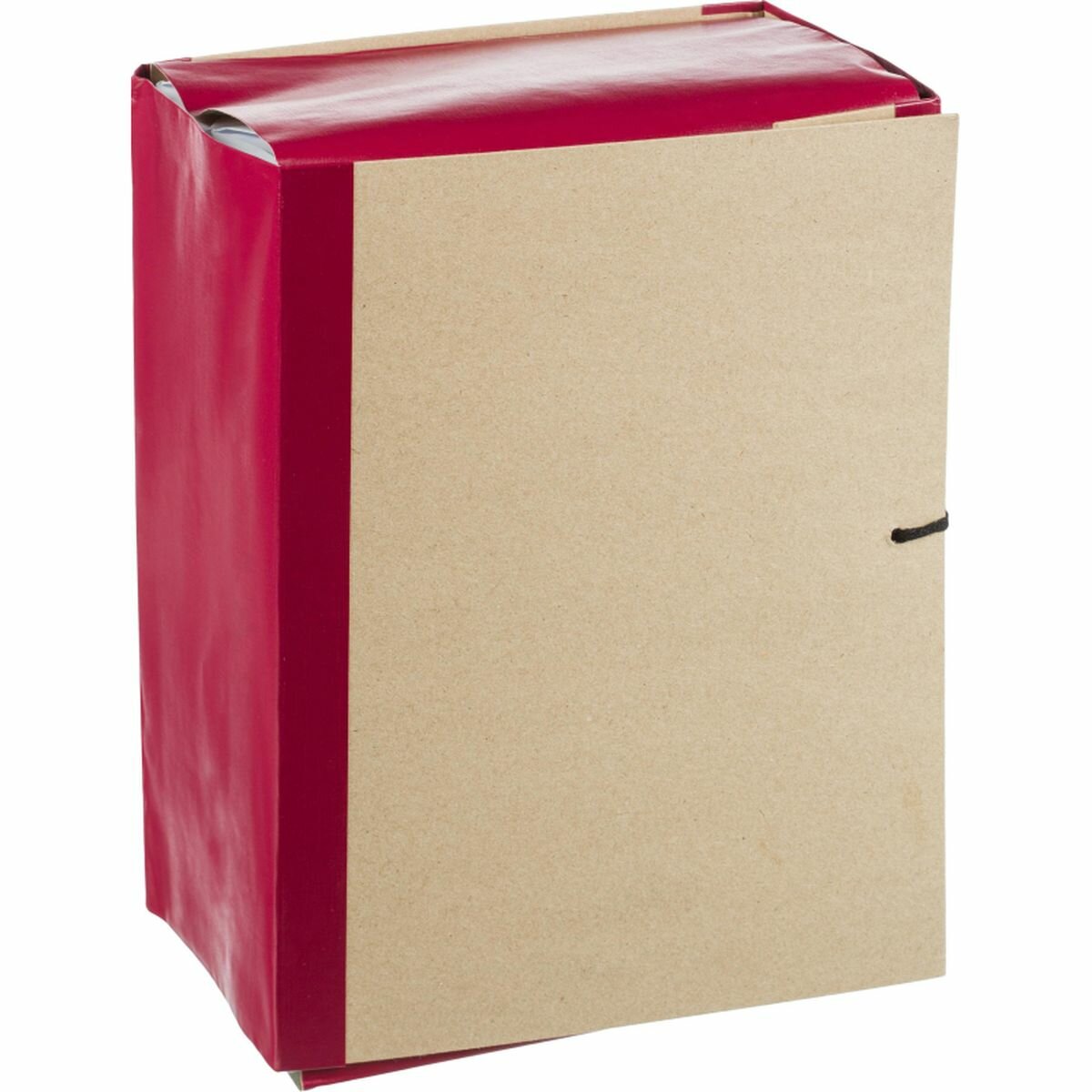 Папка архивная с завязками Attache Economy (А4, корешок 150мм, 4 завязки, картон/крафт-бумага/бумвинил) бордовая