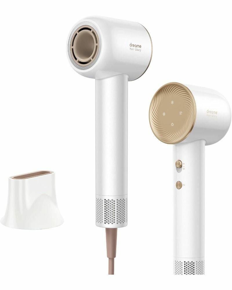 Фен Dreame Hair Glory G20, 1600Вт, 4 температурных режима, ионизация, белый