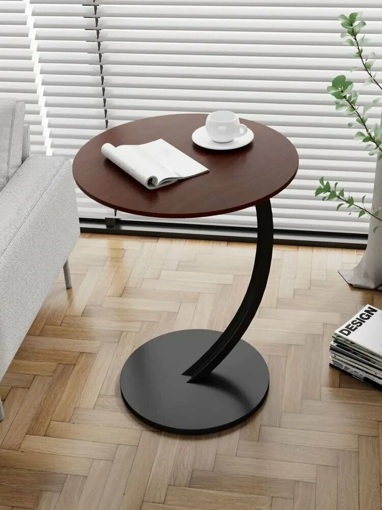 Приставной столик IKEA, ДВП, цвет коричневый/черный, 40 см x 40см x 60см