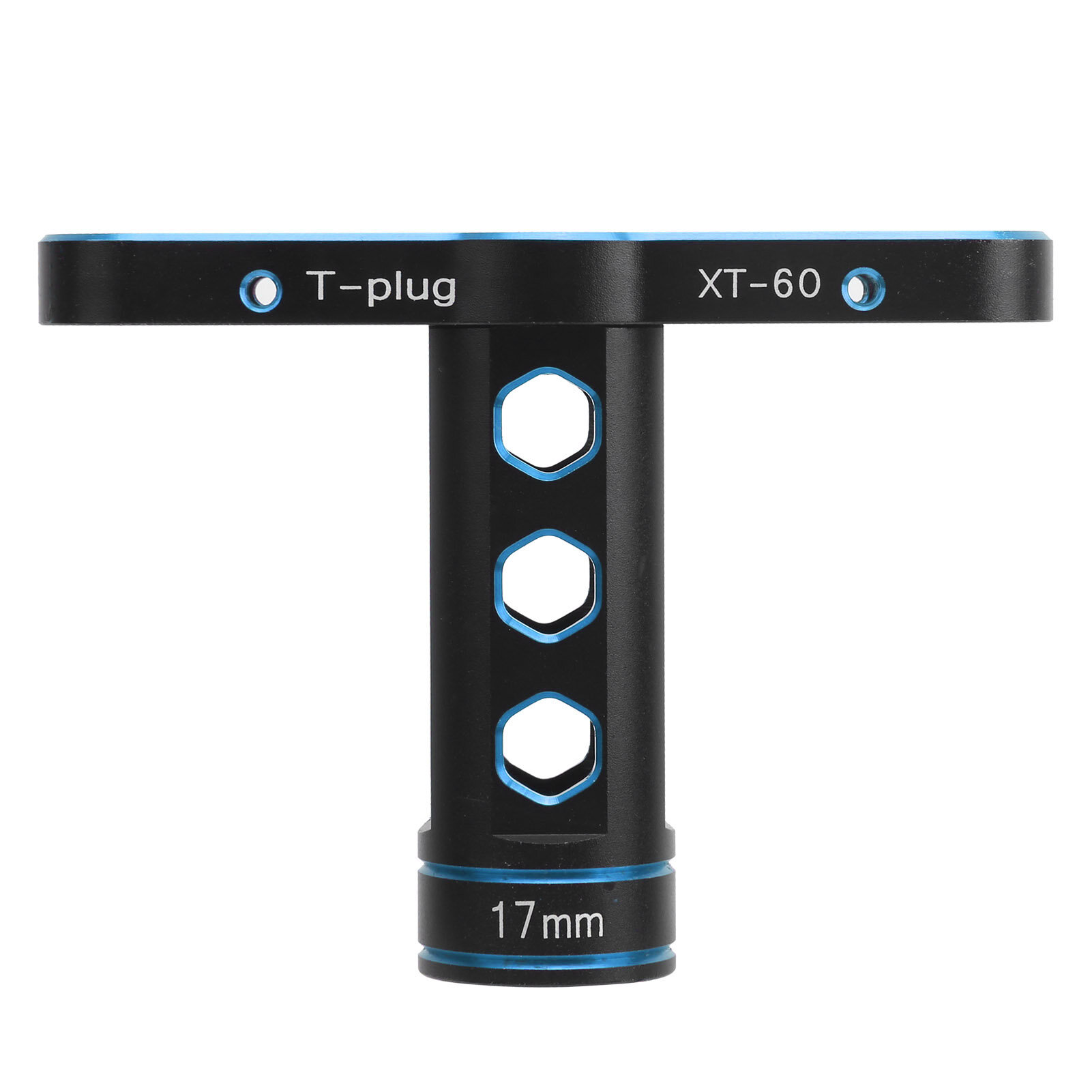 Шестигранная гайка с гнездом 17 мм из алюминиевого сплава с Т-образной втулкой для 1/8 синий