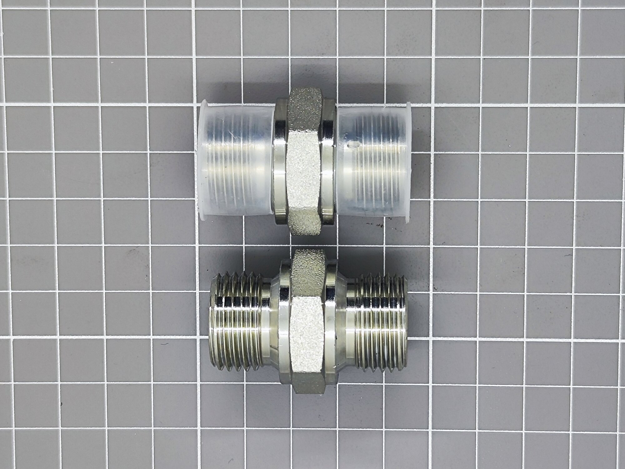 Адаптер BSP 1/2" - BSP 1/2" (ш-ш) соединительный прямой для РВД и гидравлических систем (2 шт)
