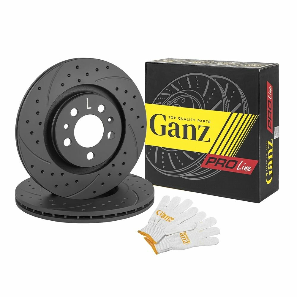 Диск тормозной передний перфорированный PRO-Line с покрытием на Шкода Октавия 1, Фольксваген Гольф 4, 5, Кабриолет 4, Плюс 5