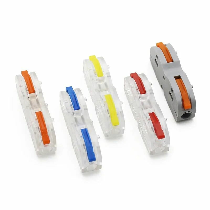 SPL-1 Мини-быстрый быстрый соединитель проводов Универсальный компактный пружинный соединитель для сращивания проводов Вставной проводник Клеммная колодка для светодиодов