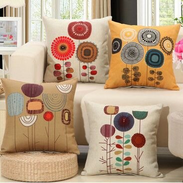 Наволочки 45x45 см, 4 шт, льняные, антиаллергенные, дышащие, для декора и комфорта