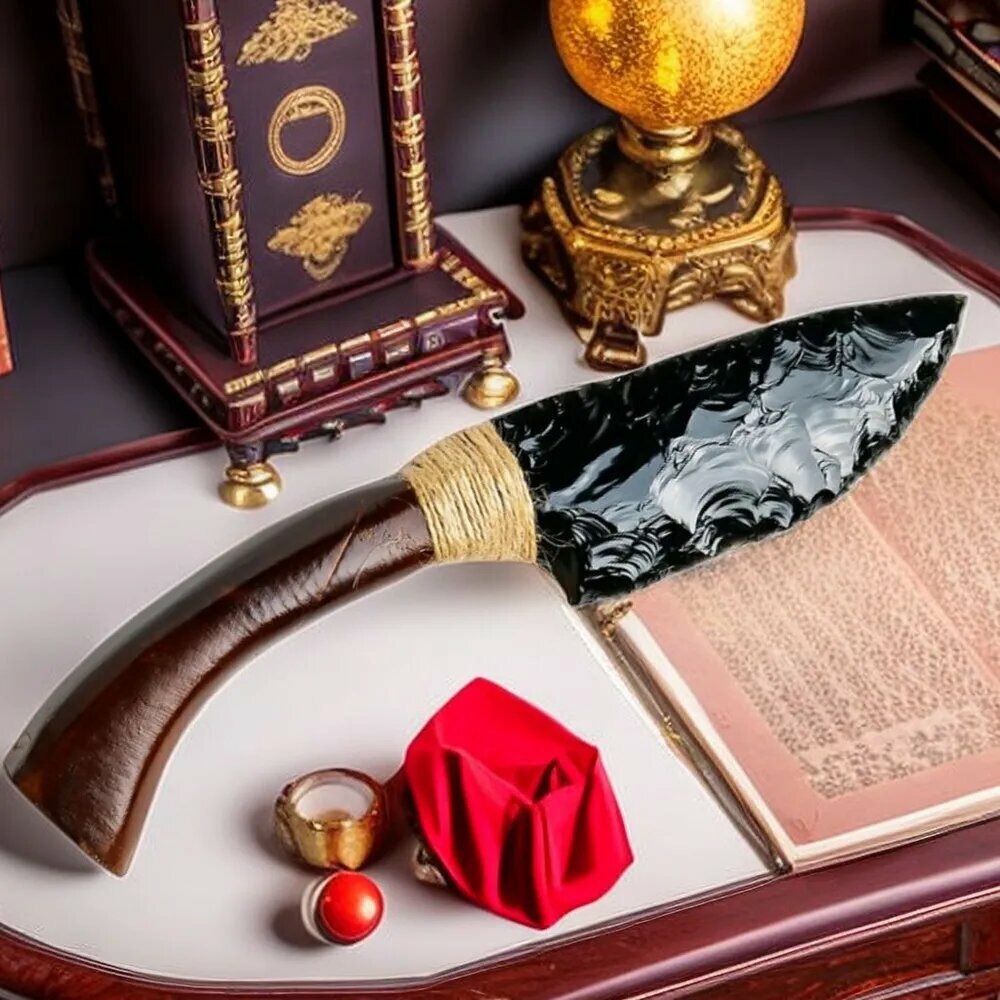 Обсидиановое, Нож ритуальный каменный TC