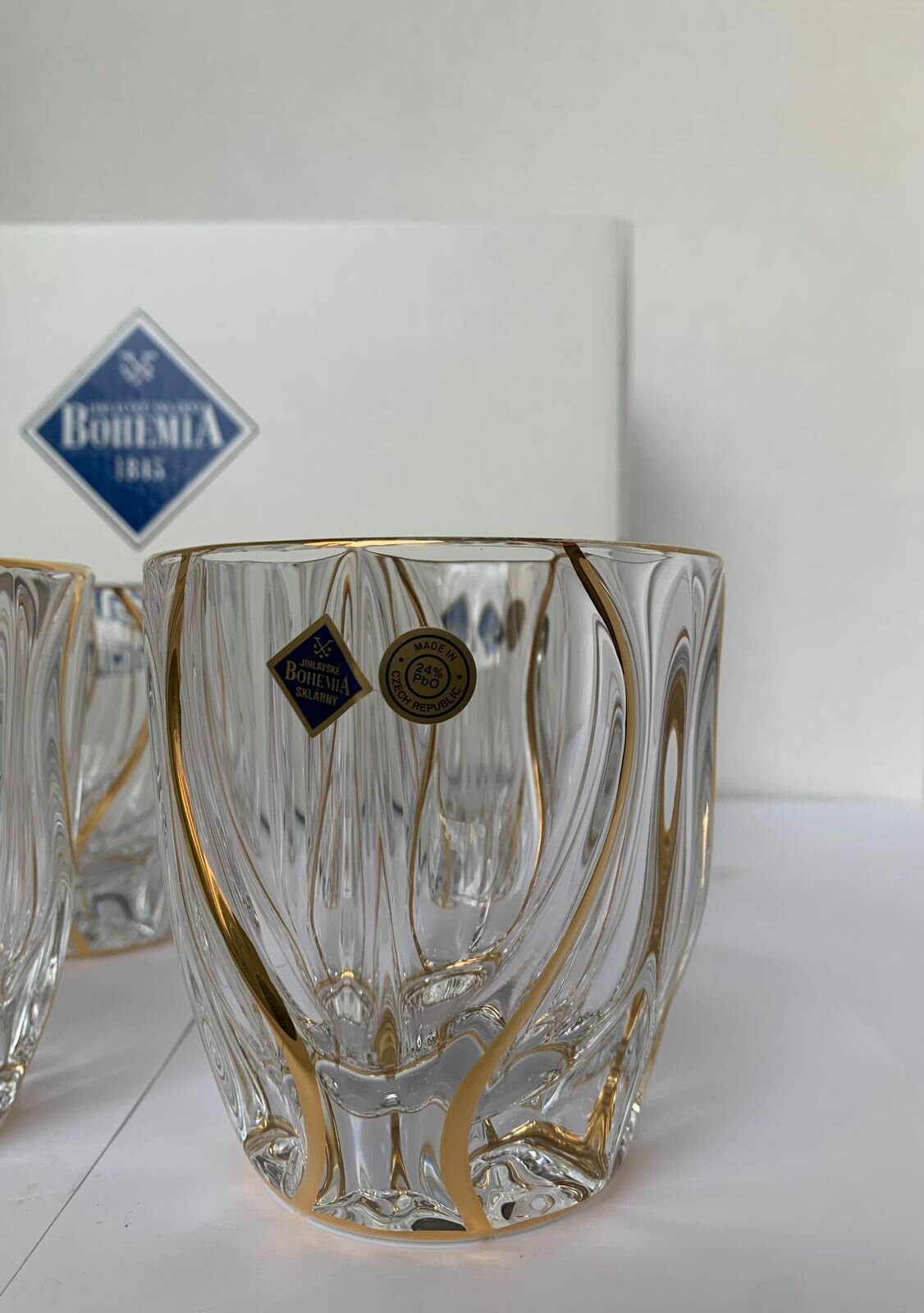 Стакан для виски "OCEAN", декор "Золото"; 320 мл (набор 6 шт.), Bohemia Jihlava/ ИПС033