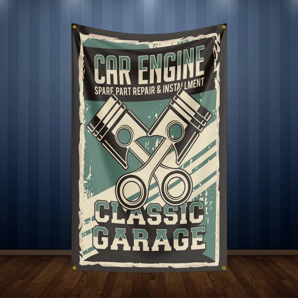 3X5 футов классический гараж модифицированный гоночный автомобиль JDM флаг для декора