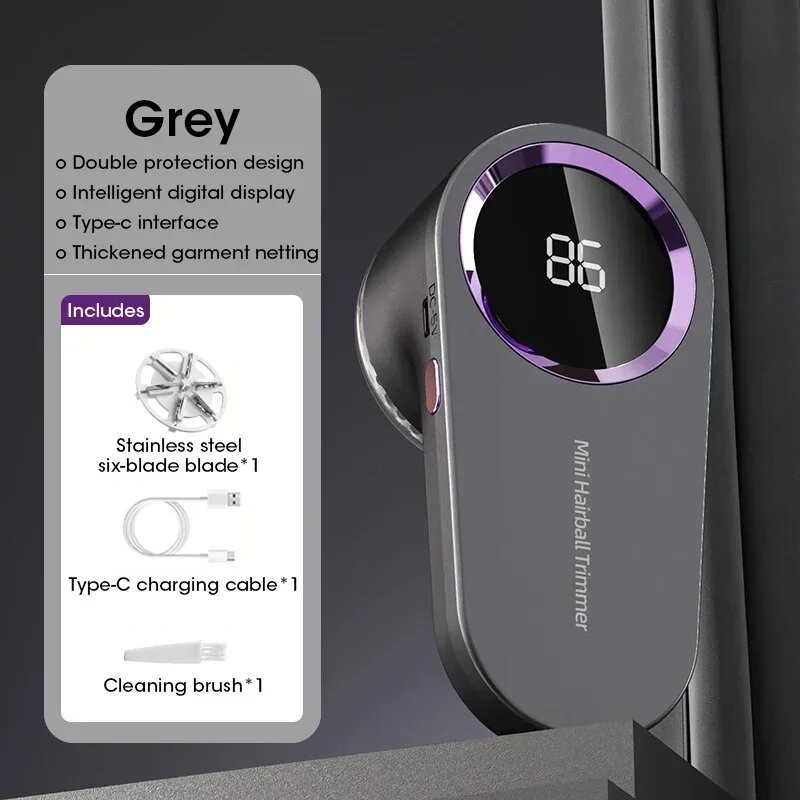 Электрический триммер для удаления ворса Xiaomi Youpin, Серый