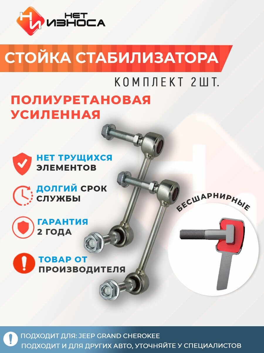 Стойки стабилизатора усиленные полиуретановые подвески для машины, автозапчасти NL251 (левая и правая) Jeep GRAND CHEROKEE