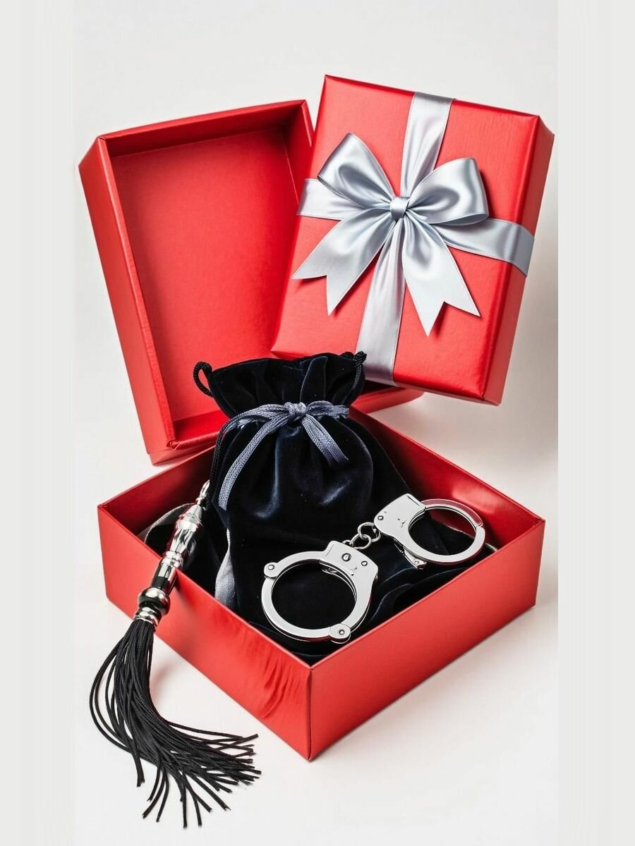 Подарок женщине , подарок мужчине , Бдсм Набор Секс-подарок сюрприз 18+ / Вибратор / Наручники для ролевых игр