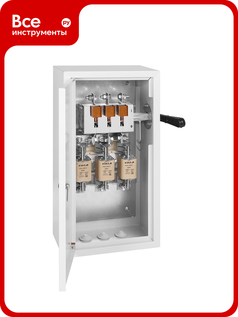 Ящик силовой на 1 направление КЭАЗ ЯРП11М-311-100А-IP32-М-УХЛ3-349645 навесной монтаж стальной корпус