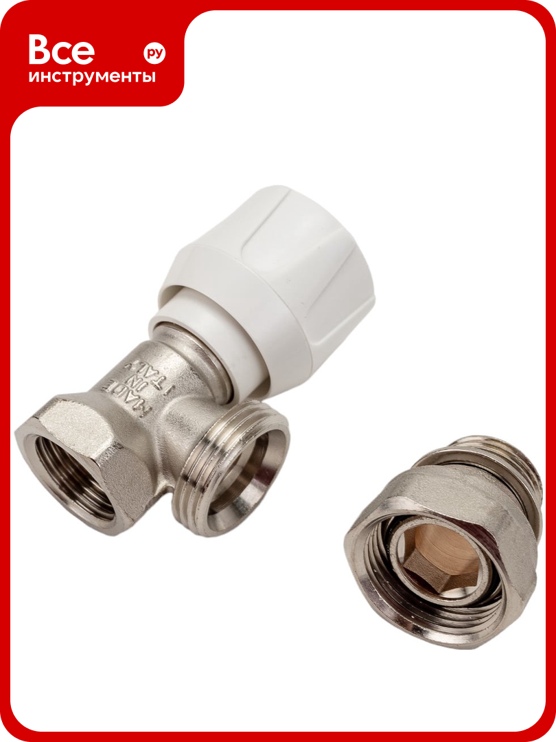 Ручной терморегулирующий клапан, STOUT, STOUT Svr-2102-100015 угловой 1/2" (с дополнительным уплотнением)