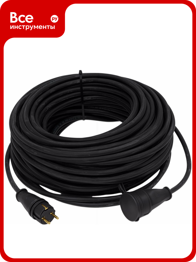 Силовой удлинитель атлант КГ 3x2.5 50 м 40006, 50 м