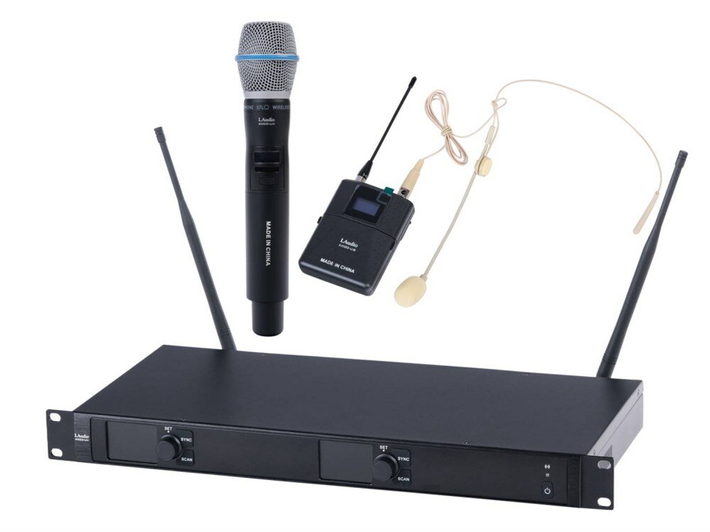 Laudio 6000-UV Беспроводная микрофонная система, ручной передатчик и головной микрофон