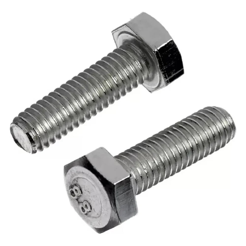 SORREX Болт М12x35 мм с шестигранной головкой по DIN 933 с полной резьбой оцинкованный, класс прочности 8.8 (50 штук) 0933-108-12-035 50