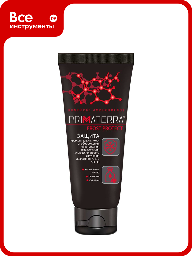 Крем от обморожения и воздействия ультрафиолетового излучения TM PRIMATERRA FROST PROTECT 100 мл 1264, красный, прочный