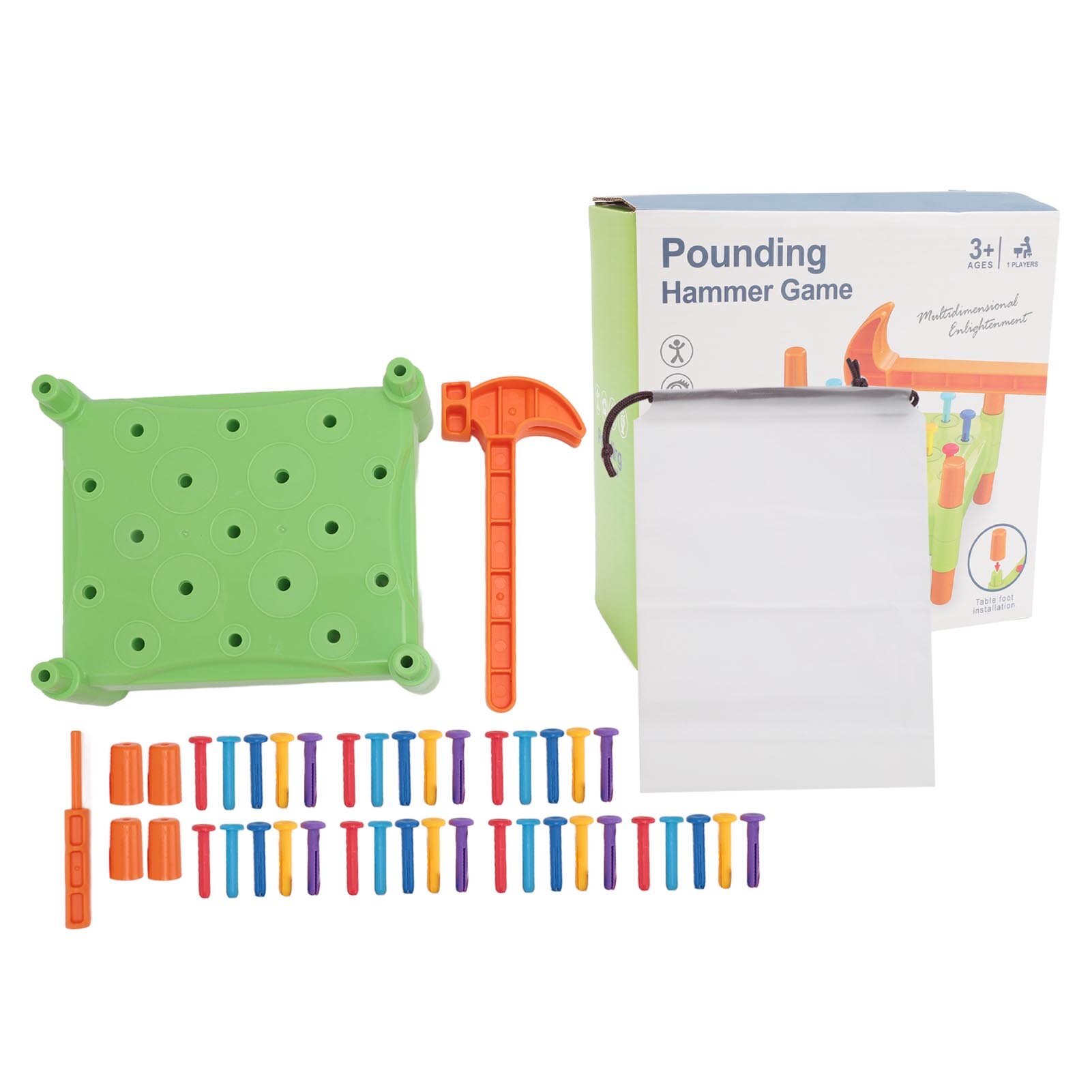 Kids Pounding Piling Toy Improve Coordination Concentration Early Education Desktop Hammer