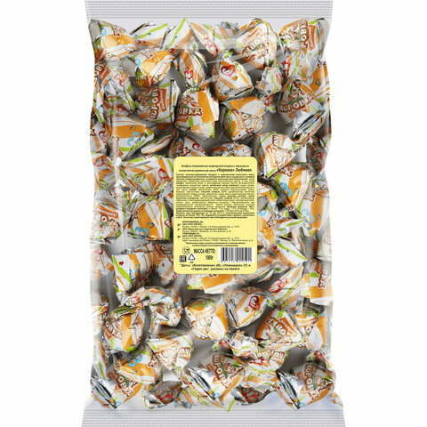 Конфеты шоколадные РОТ фронт "Коровка любимая", кремовая, 1000 г, пакет, РФ13338
