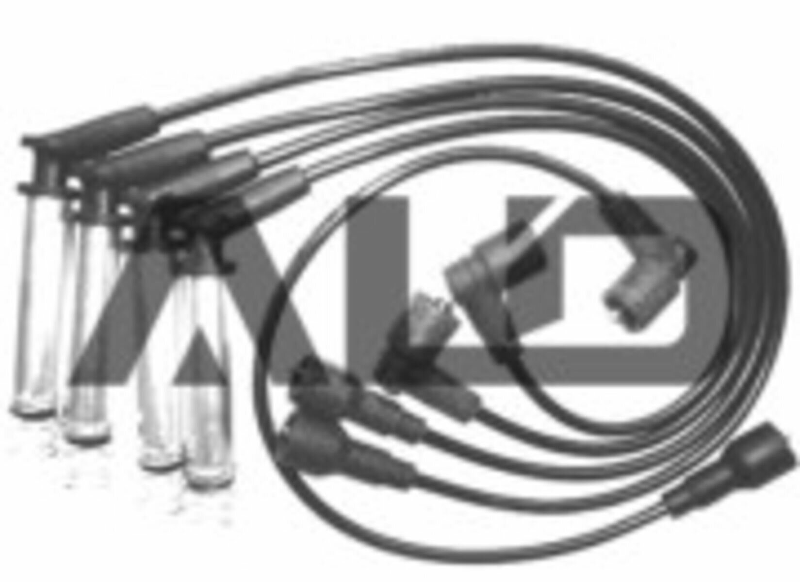 Комплект Проводов Зажигания (Черный Силикон); Opel Astra/Vectra A/Omega A 1.8/2.0 86-95(Ald A14005)